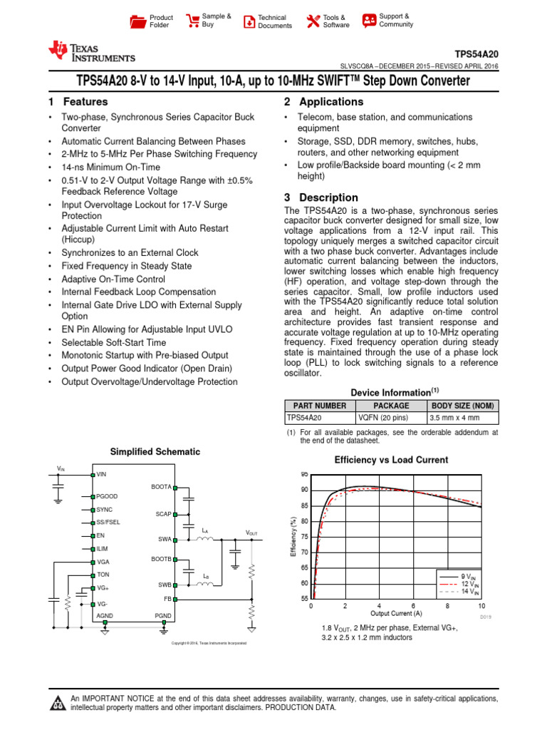 Tps 54 A 20 | PDF | Electrical Engineering | Computer Engineering