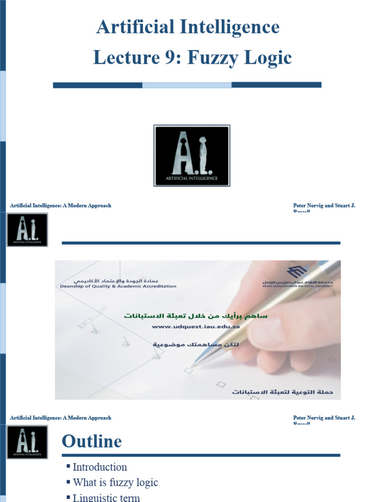 Lecture 09 - FUZZY LOGIC | PDF | Fuzzy Logic | Artificial Intelligence