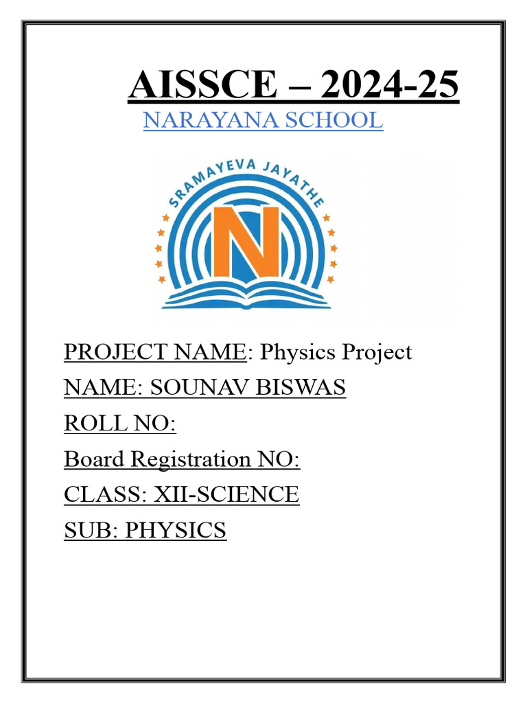 Physics Project 12 | PDF