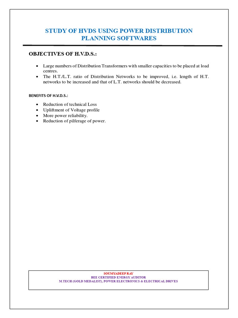 HIGH VOLTAGE DISTRIBUTION SYSTEM | PDF | Transformer | Power Electronics