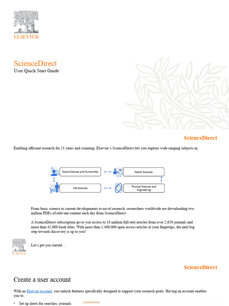 ScienceDirect User Guide 2022 | PDF | Cyberspace | Information Science