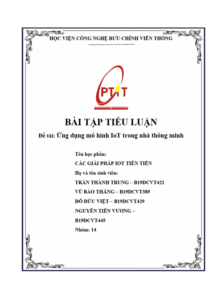 Iot Ung Dung Trong Smarthome 1 | PDF