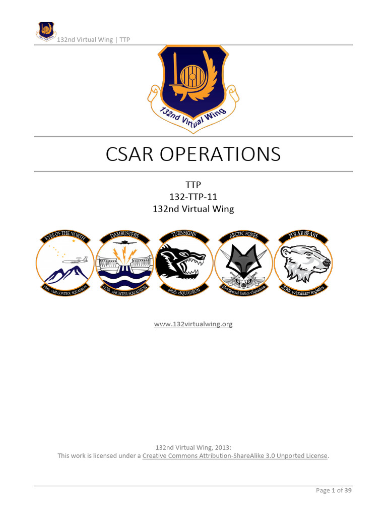 CSAR Operations TTP 132-TTP-11 | PDF | Surface To Air Missile | Anti ...