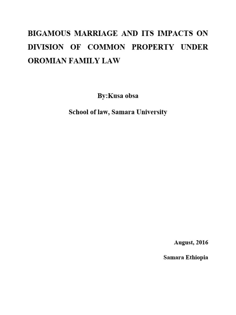 Research Bigamy | PDF | Polygamy | Marriage