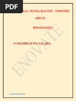 Mshale Wa Matumaini by John Habwe. | PDF