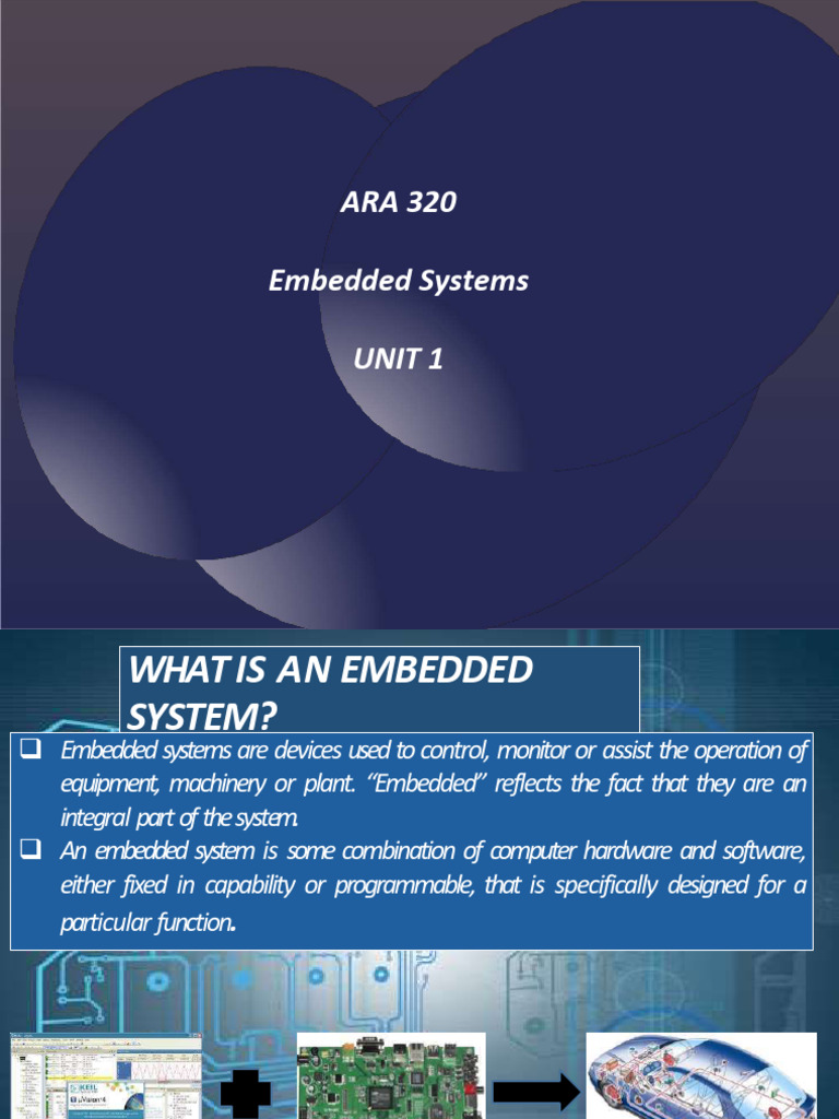 Embedded Unit 1 | PDF | Embedded System | Central Processing Unit