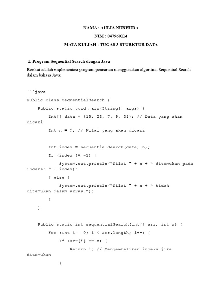 Tugas 3 Struktur Data | PDF