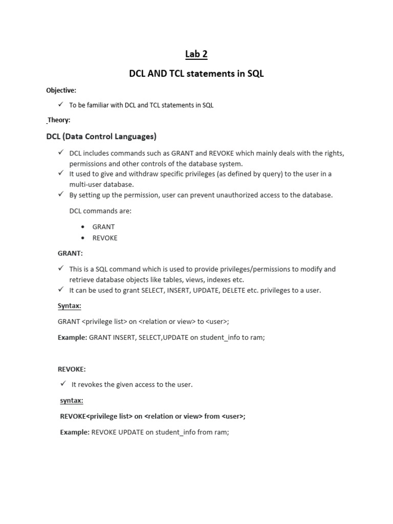 Lab 2 Dbms Pdf Databases Information Science
