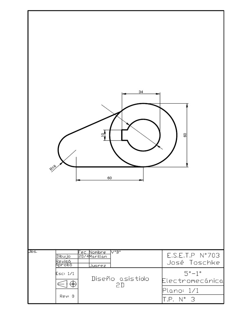 Ejercicio 3 Autocad-Model | PDF
