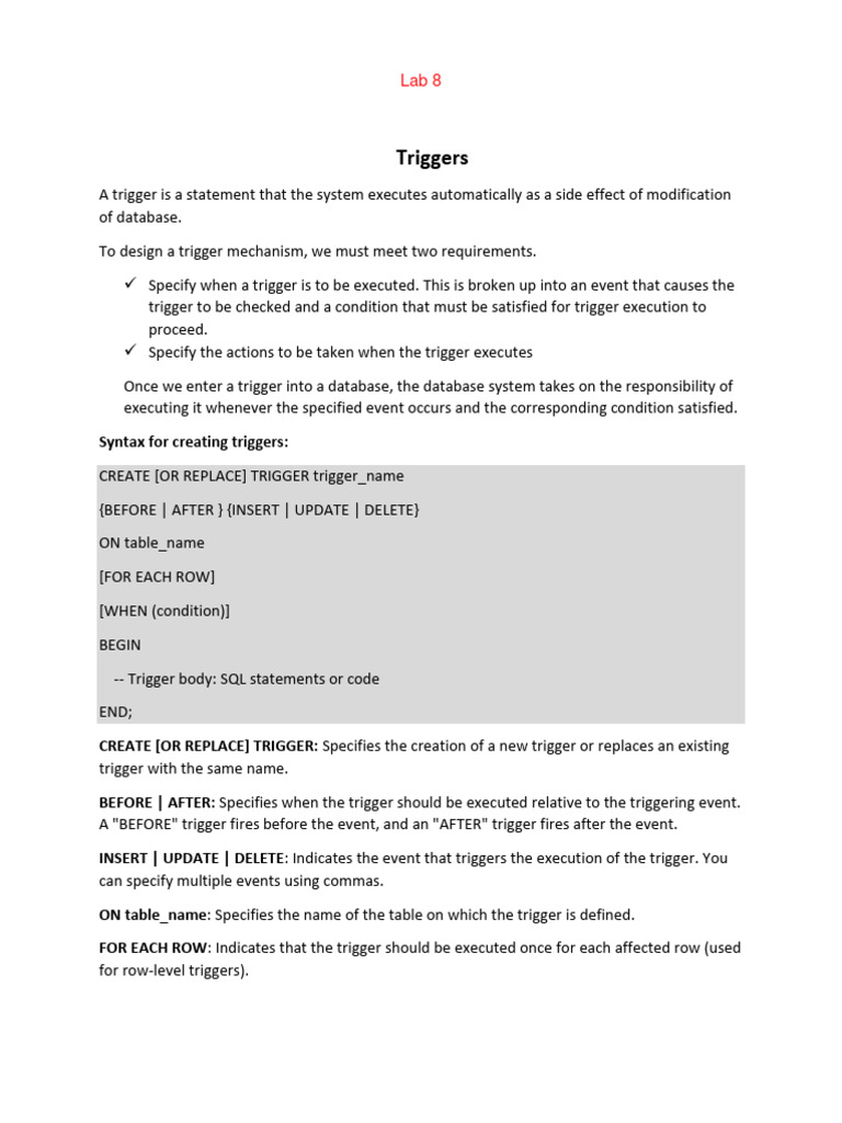 Lab 8 (DBMS) | Download Free PDF | Data Management | Data Management Software