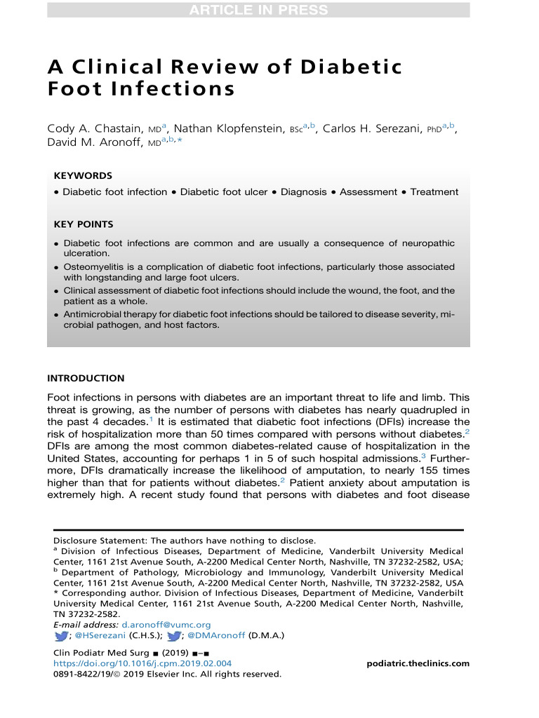 Clinical Insights on Diabetic Foot Infections | PDF | Methicillin ...
