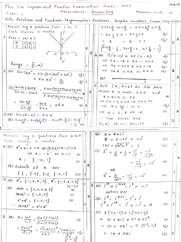 MAM Unit Test 1 - Answer Key | PDF