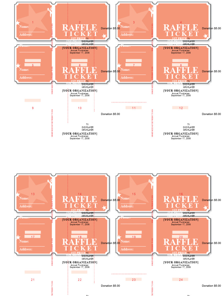 Raffle Ticket Template 2 | PDF