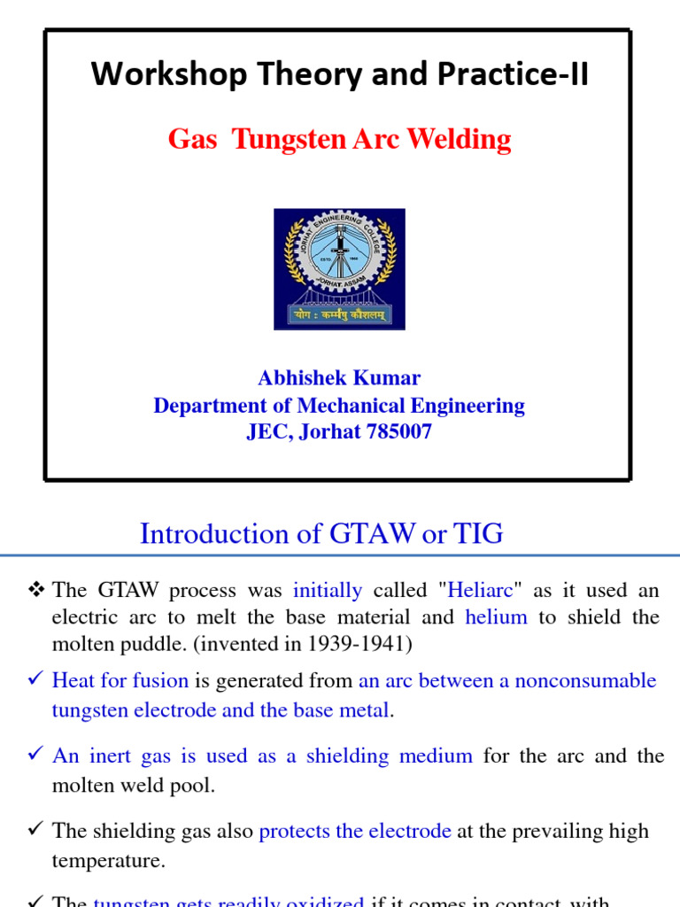 Gas Tungstant | PDF | Welding | Construction