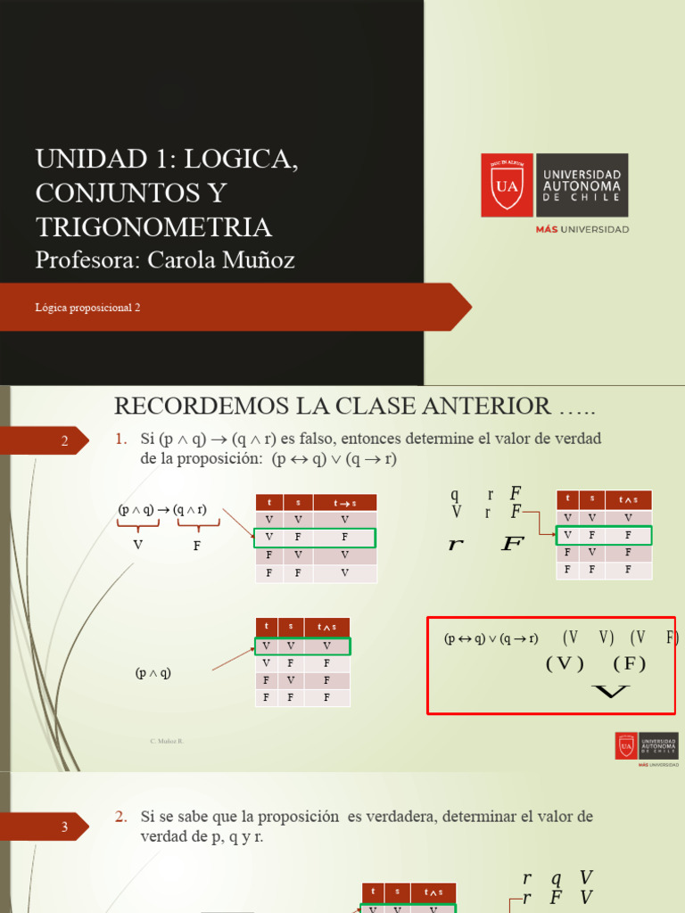 LOGICA PROPOSICIONAL 2 | PDF | Proposición | Matemáticas