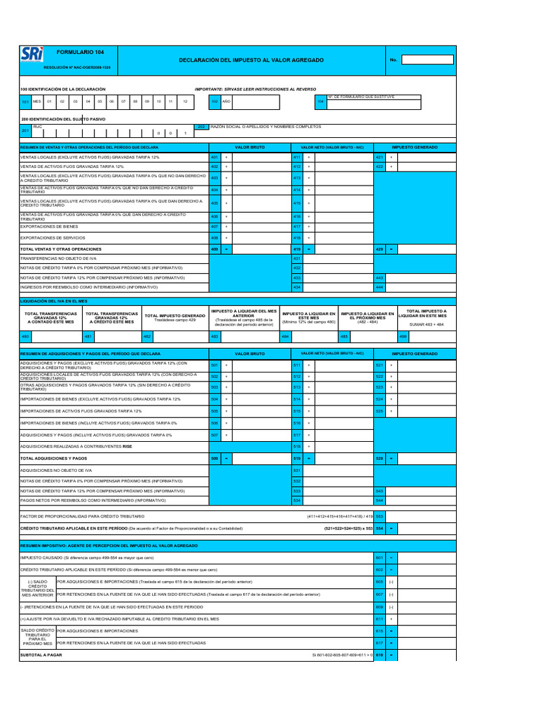 Formula Rios | PDF | Impuesto al valor agregado | Impuestos