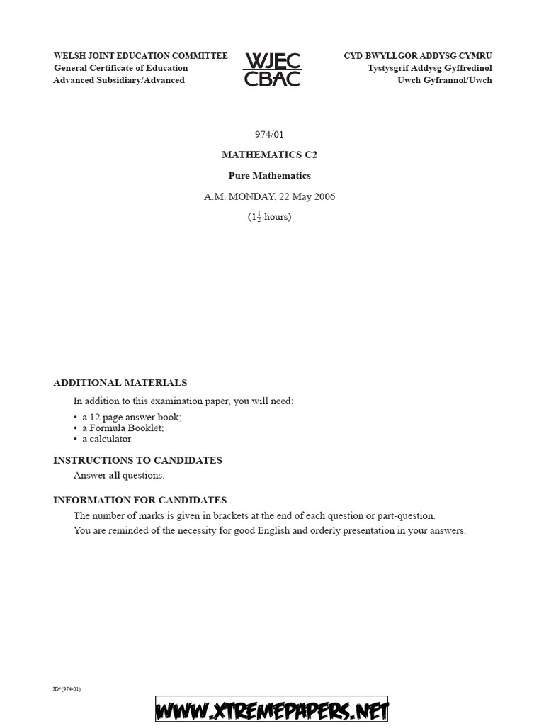 Mathematics C2 Pure Mathematics | PDF | Mathematical Objects | Euclidean Geometry