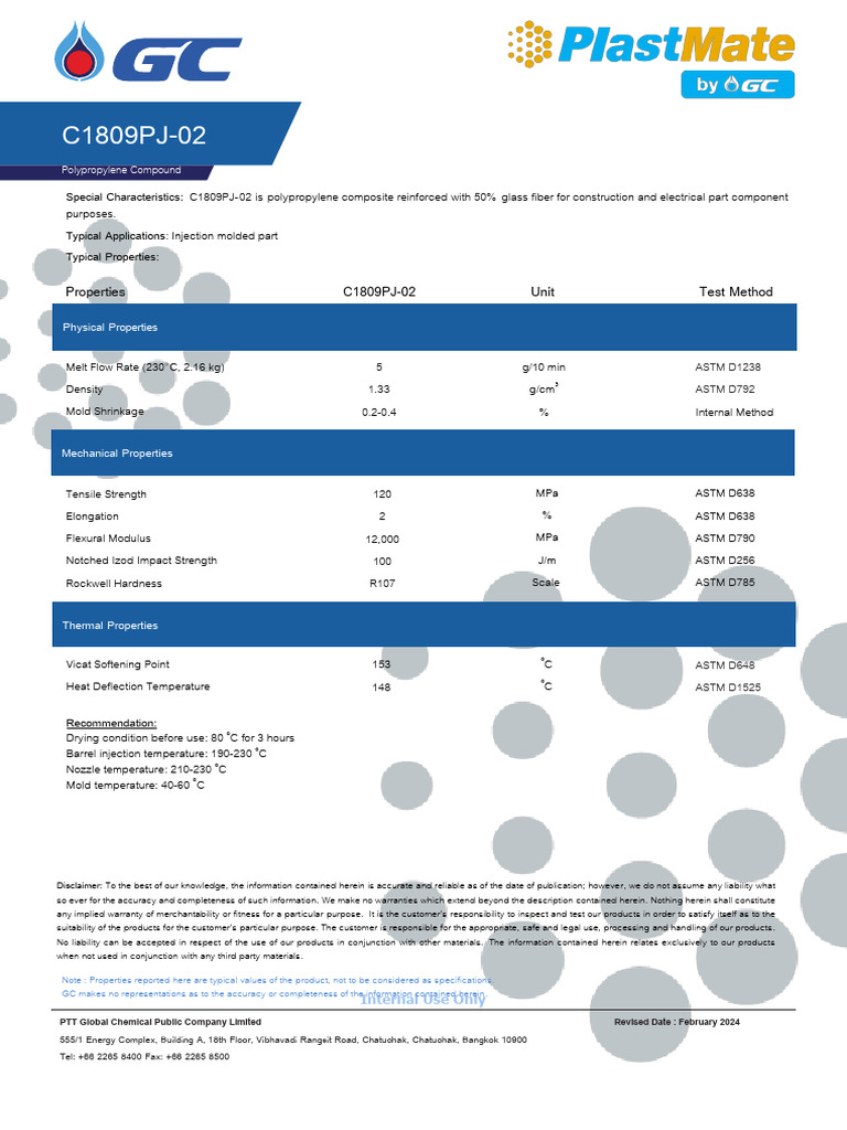 C1809PJ 02 Technical Data Sheet 20240227105023 | PDF | Temperature ...