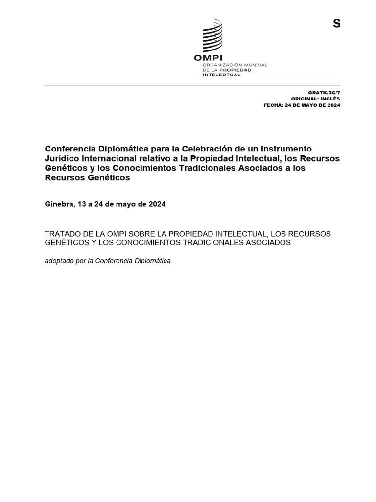 Ompi Inpi | PDF | Patentar | Organización Mundial de la Propiedad ...