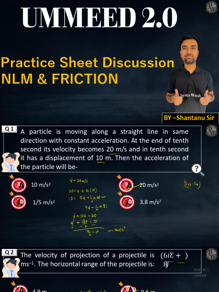 Laws Of Motion And Friction _ Practice Sheet Solution | Download Free PDF | Tension (Physics ...