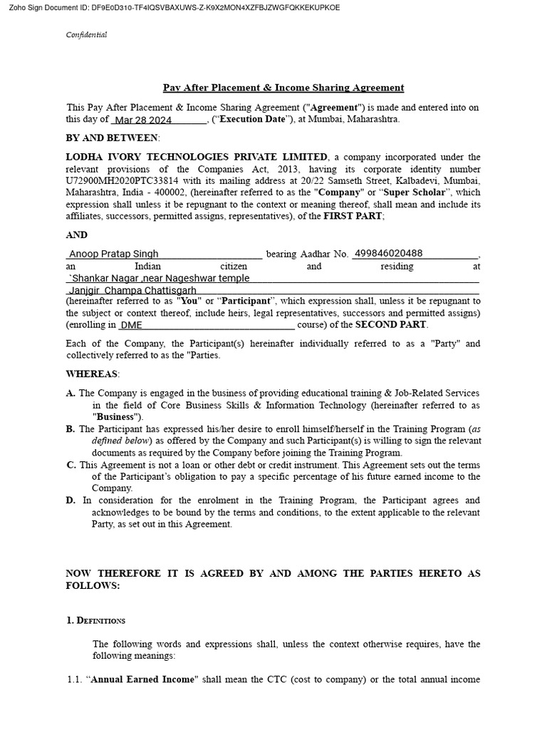 PAP STANDARD Agreement | PDF | Indemnity | Legal Remedy