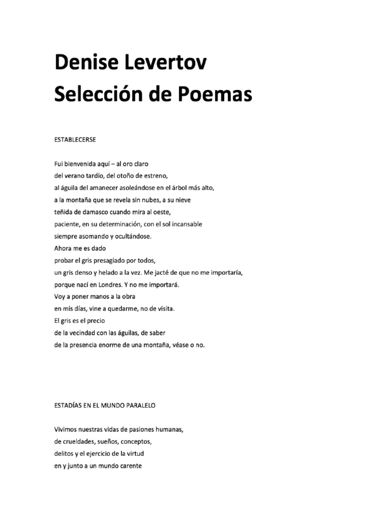 Denise Levertov | PDF