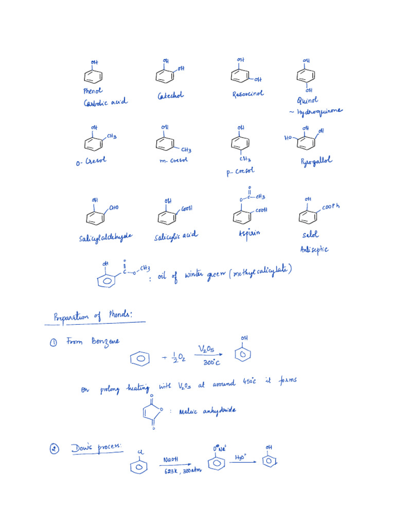 Phenols Notes | Download Free PDF | Organic Compounds | Chemistry