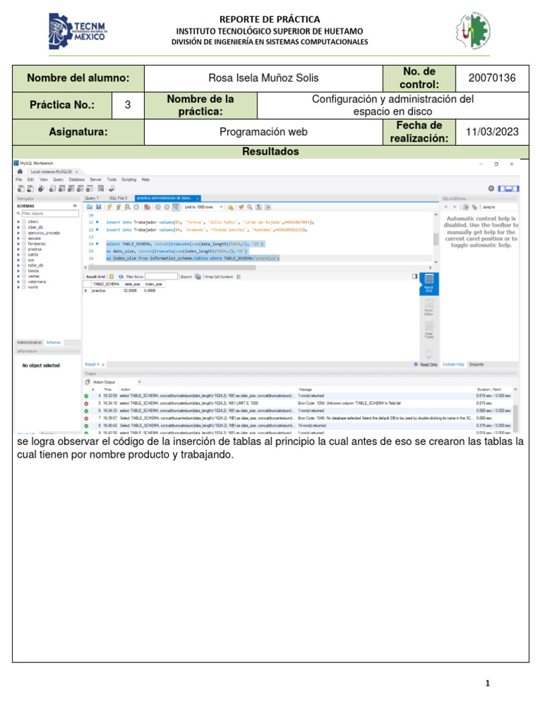 3.2 Practica (3) | PDF | Mi sql | Informática