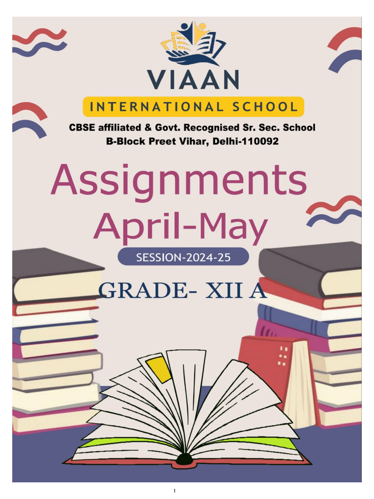 Class XII ASSIGNMENTS | PDF