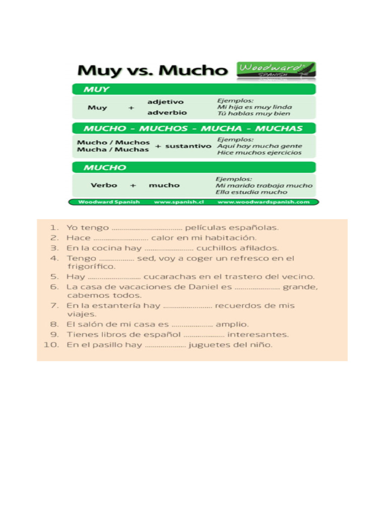 Muy y Mucho | PDF