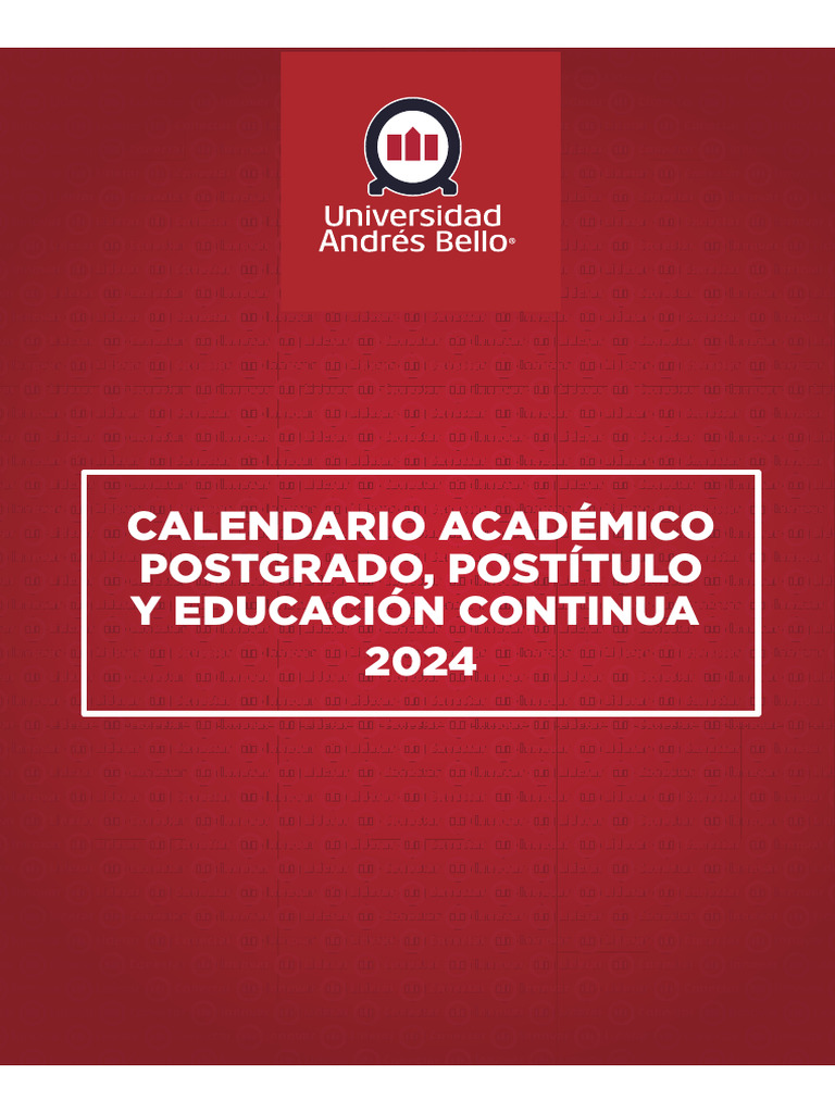Calendario Academico 2024 Postgrado UNAB | PDF | Días festivos | Observancias