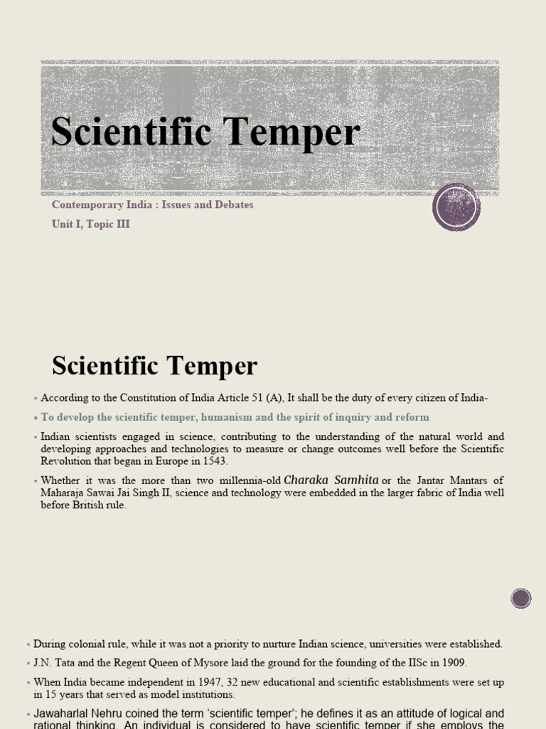 Scientific Temper | PDF | Science | Pseudoscience