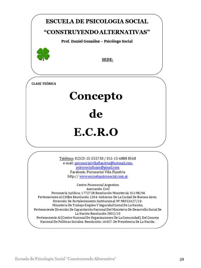 Psicologia Social Manual Primer Año - Concepto de Ecro - Pag 59-66 ...