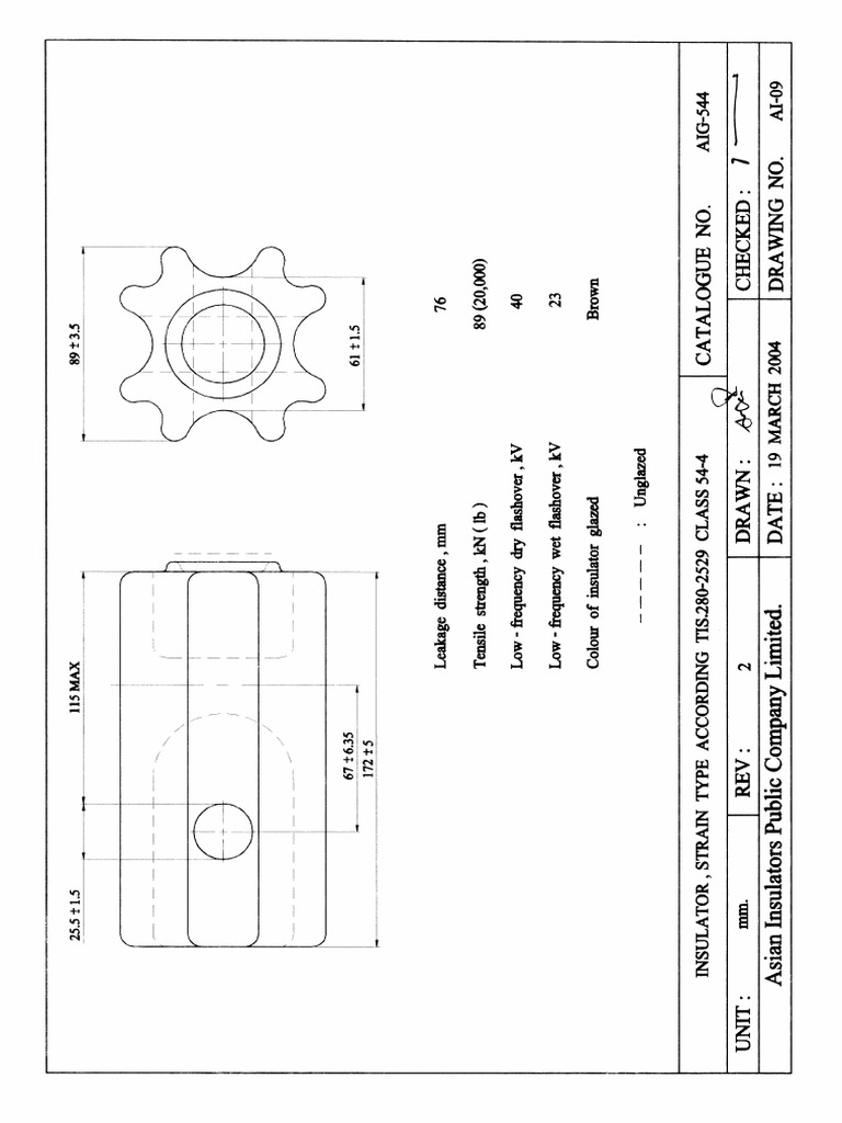 Drawing & Specification TIS 54-4 | PDF