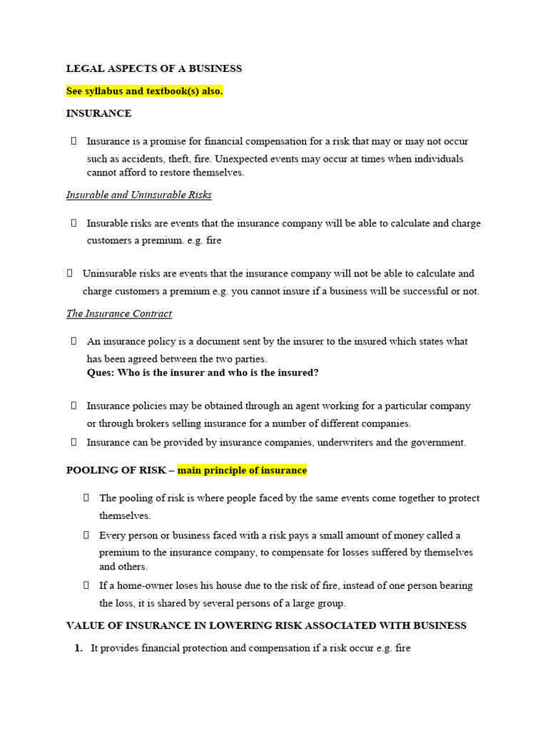 Business Insurance Essentials | PDF | Insurance | Life Insurance