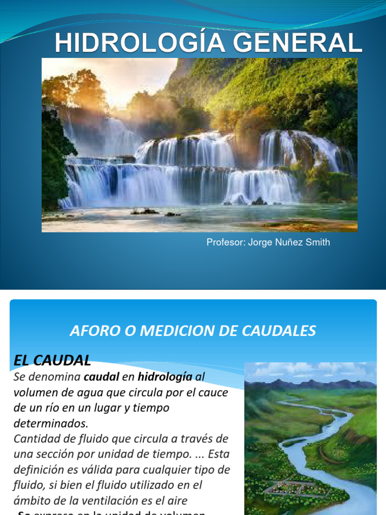 Clase 9 Aforo de Caudales | PDF | Descarga (hidrología) | Medición