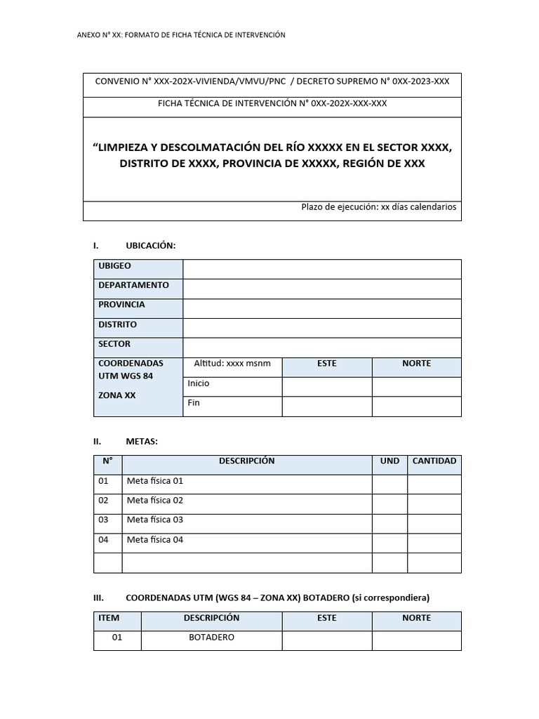 Anexo #3 Ficha Técnica de Intervención | PDF
