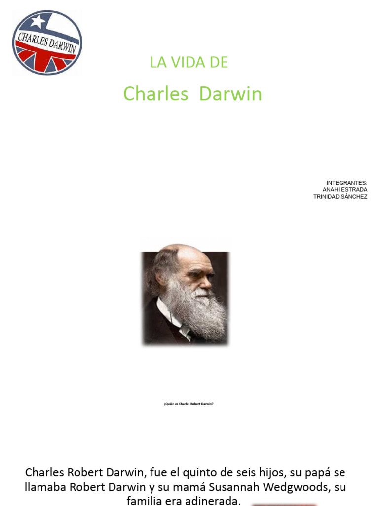 Presentación Charles Darwin Anahí y Trini v3 | PDF | Charles Darwin | En el origen de las especies