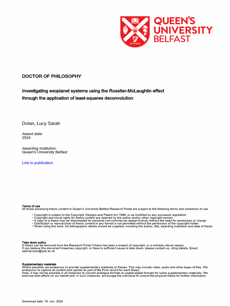 Investigating Exoplanet Systems Using The Rossiter-McLaughlin Effect ...