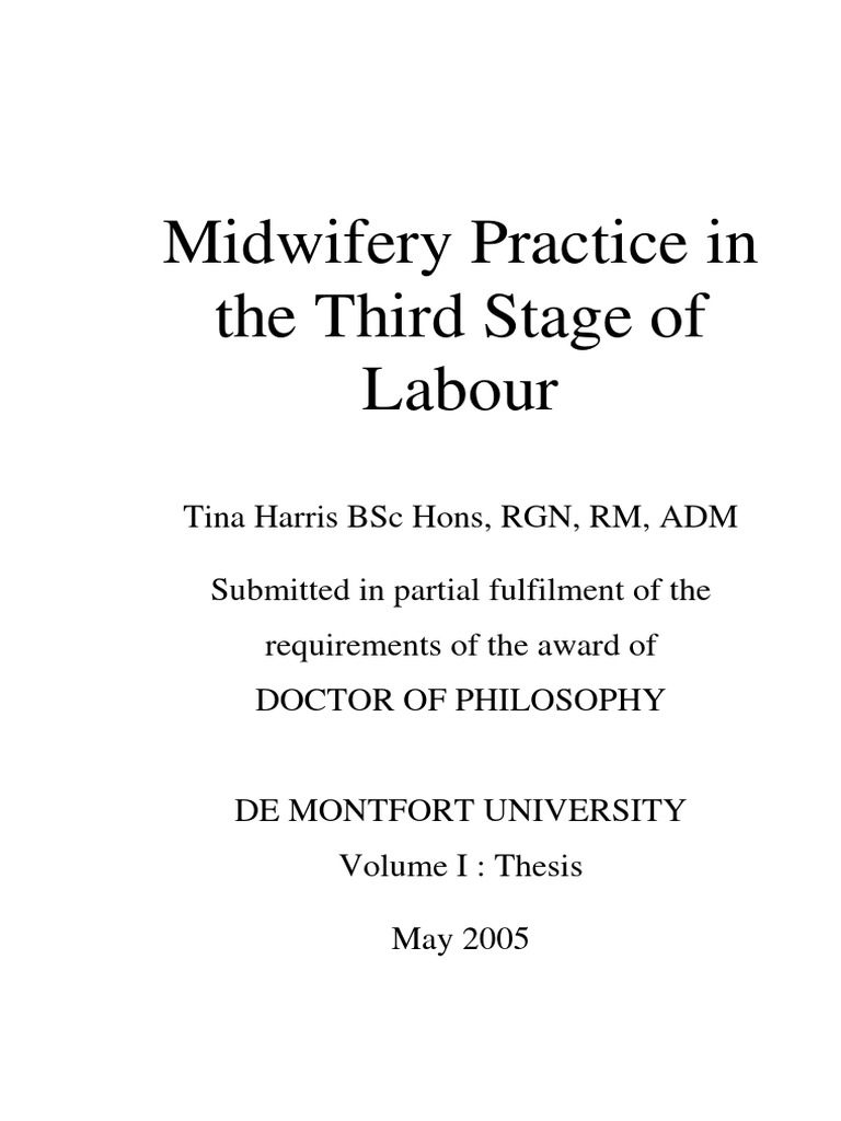 PDF Thesis Draft Five | PDF | Childbirth | Midwife