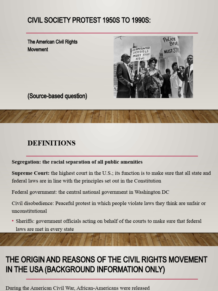Civil Rights Movement FINAL | PDF | Martin Luther King Jr. | Jim Crow Laws