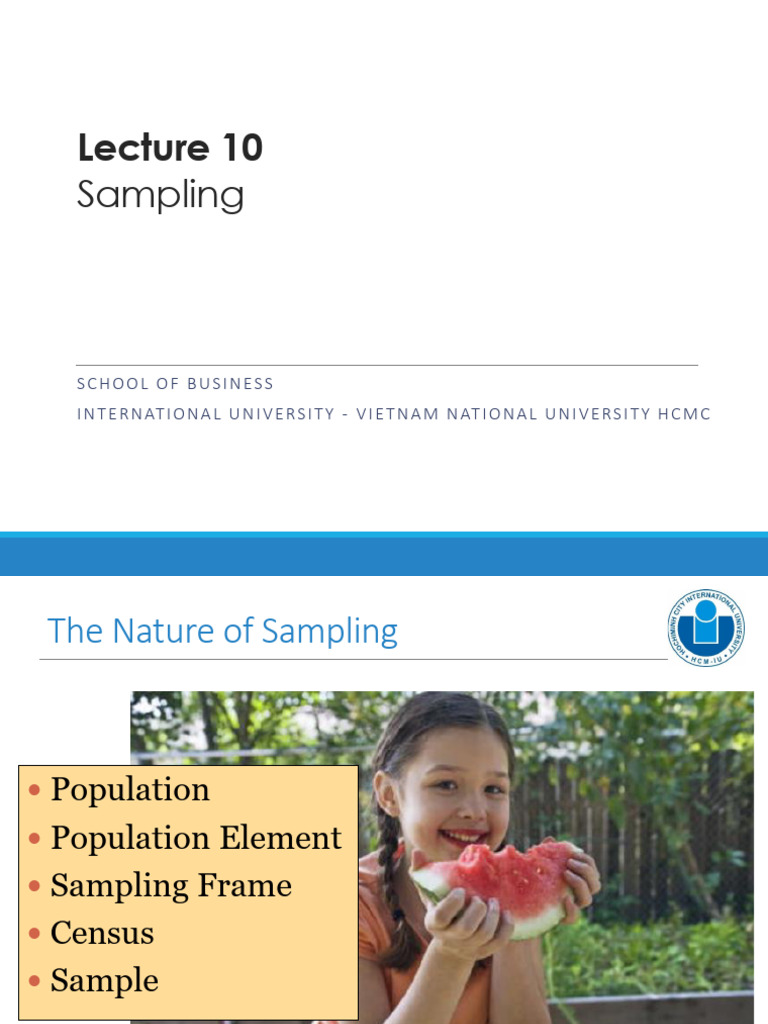 2020 Lecture9 Chapter14 Sampling | PDF | Sampling (Statistics) | Stratified Sampling