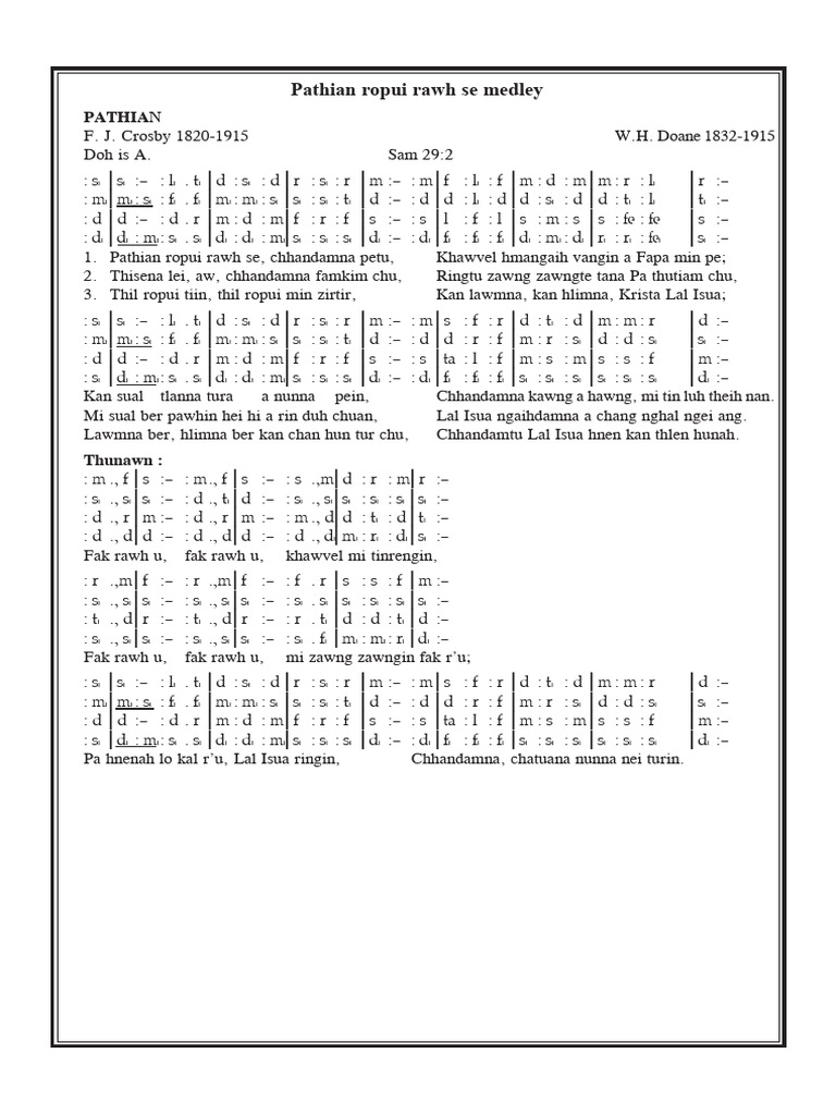 Pathian Ropui Rawh Se | PDF