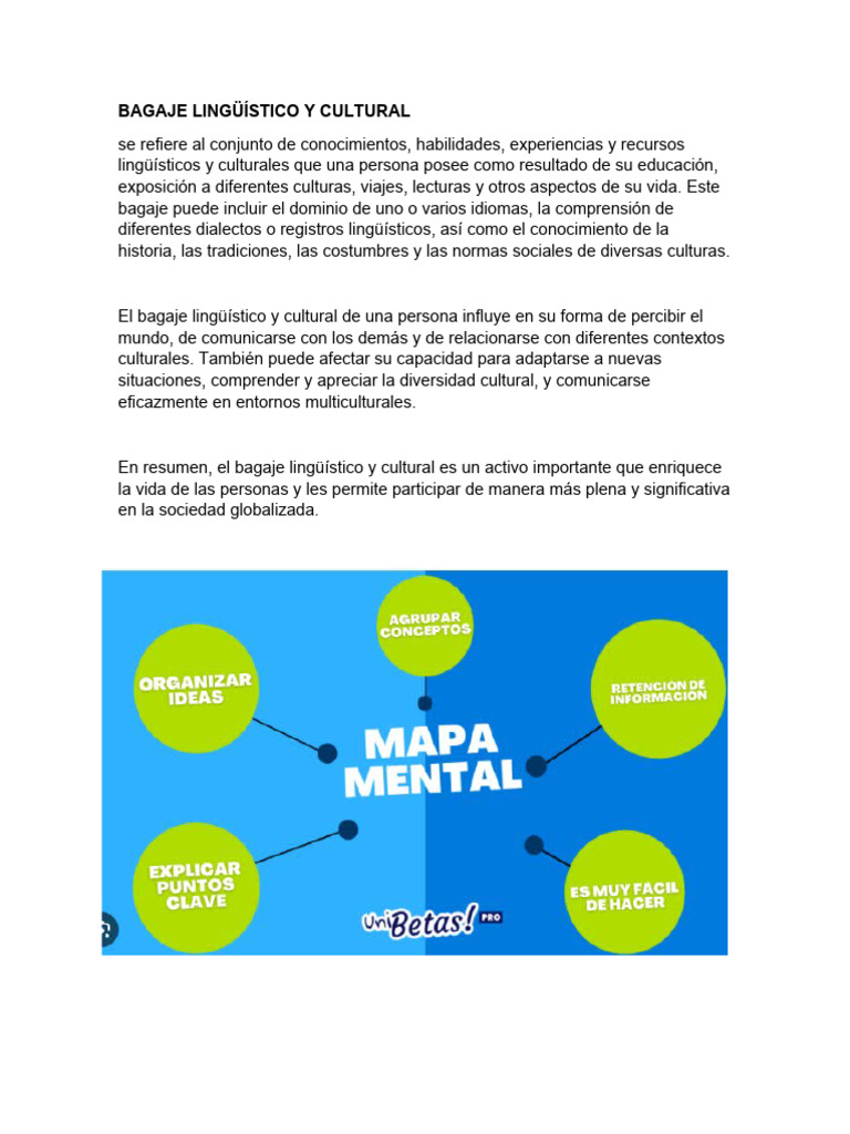 Bagaje Lingüístico y Cultural | PDF