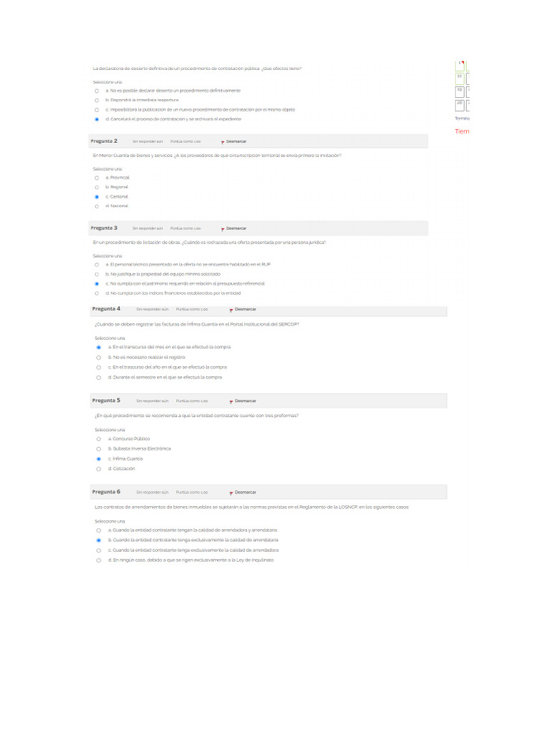 Sercop Preguntas | PDF