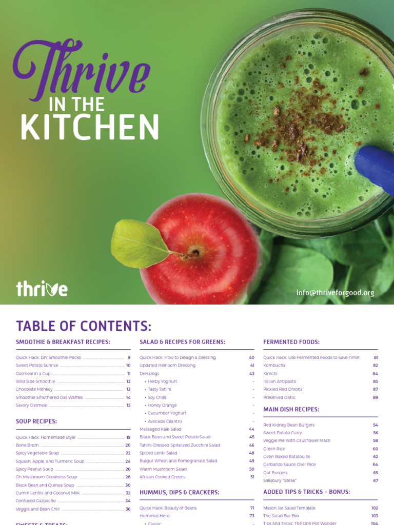 Thrive in The Kitchen | PDF | Dieting | Soup