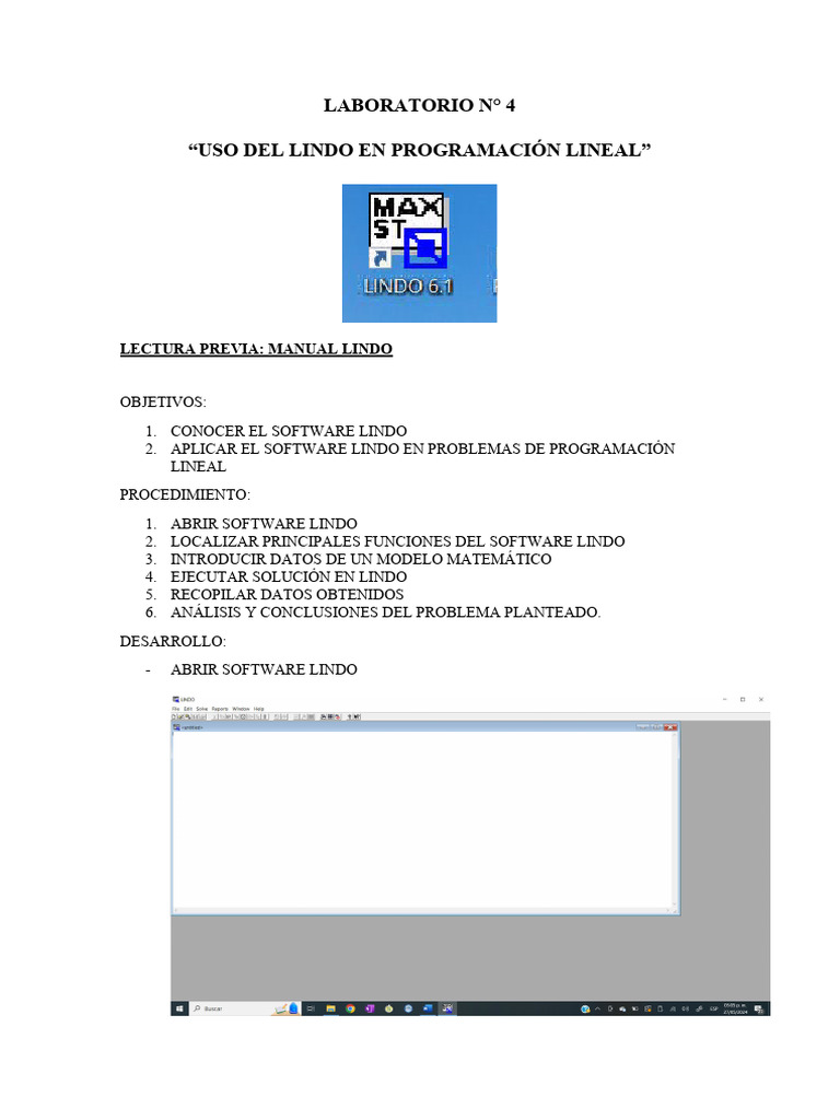 LINDO | PDF | Software | Programación lineal