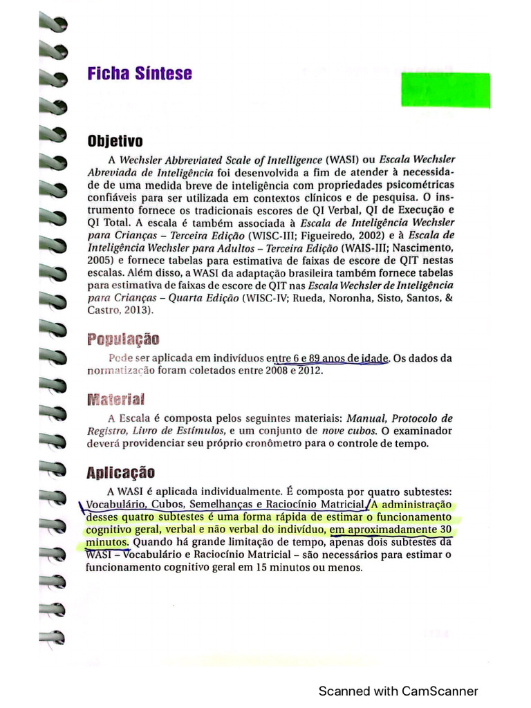 WASI Manual | PDF