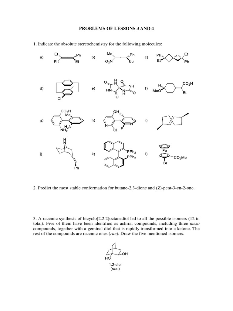 Problems Lessons 3 and 4 | PDF