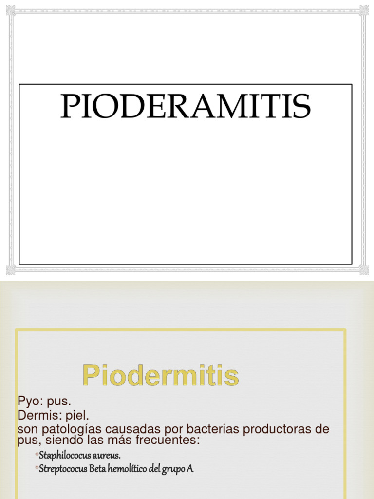 Piodermitis | PDF | Piel | Especialidades Medicas